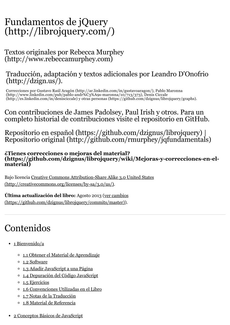 PDF de programación - Fundamentos de jQuery